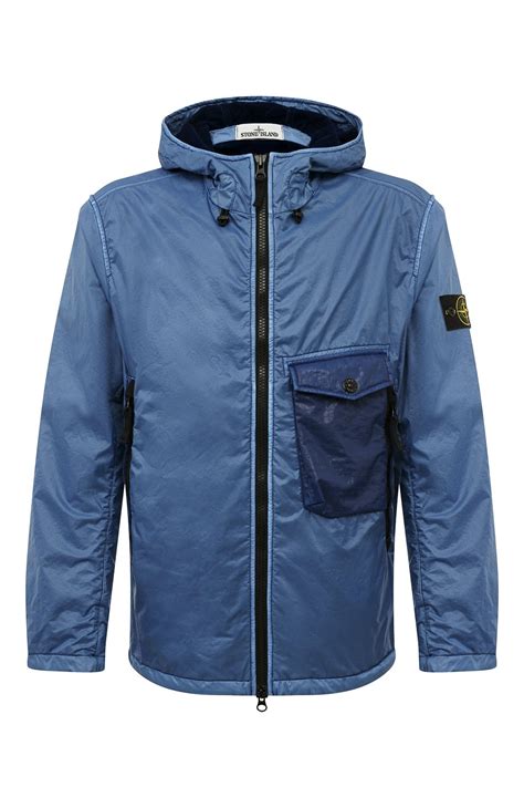 Мужская синяя куртка Stone Island купить в интернет магазине ЦУМ арт 731543035