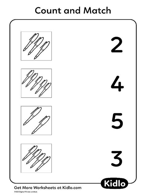Count And Match Babe Objects Worksheet Kidlo Com