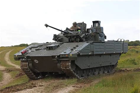 British Army Demonstrates New Ajax Armored Fighting Vehicle During Live