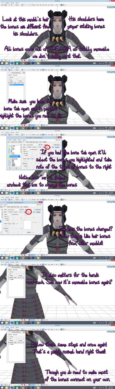 Xnaxps To Mmd Fixing Bones Tutorial By K Keii On Deviantart