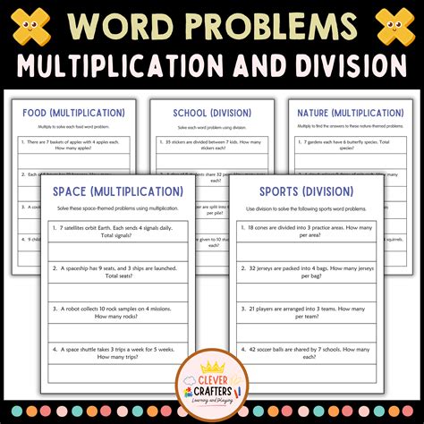 Division And Multiplication Word Problems Math Worksheets For Grade 2