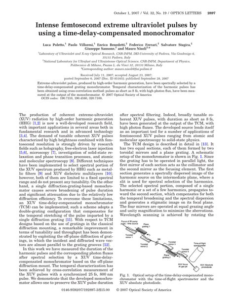 Intense Femtosecond Extreme Ultraviolet Pulses By Using A Time Delay
