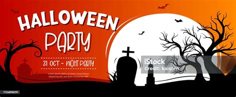 할로윈 파티 초대장 또는 인사말 카드 배경 배너 포스터 전단지 판매 및 모든 디자인을위한 할로윈 일러스트 템플릿 10월에 대한 스톡 벡터 아트 및 기타 이미지 Istock
