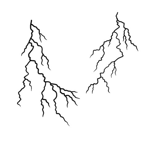 Premium Vector Lightning Isolated On White Background Vector Simple