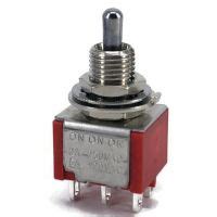 Mini Toggle Switch M Series DPDT On On On Short Lever