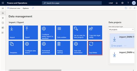 use the dual write wizard to link your environments finance
