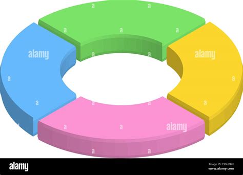 A Creative Set Of 3d Pie Charts And Segmented Diagrams Representing Market Segmentation Data
