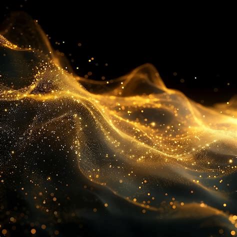 Premium Photo Gold Dust Sand Effect With Flowing Sand And Gold Color