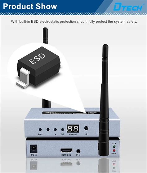 Dtech Wireless Audio And Video Fiber Box M Hdmi Transmitter Receiver Wifi Extender Buy Wifi