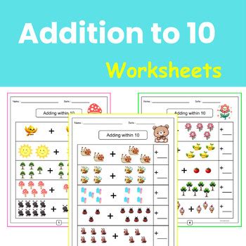 Addition Within Worksheets Fun Counting And Adding Practice By EduWonders