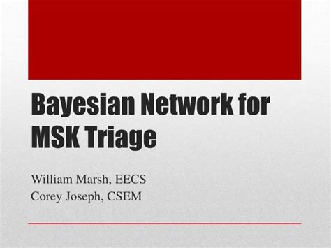 ppt bayesian network for msk triage powerpoint presentation free