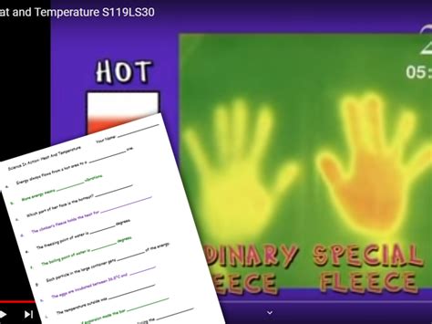 Science In Action Heat And Temperature Video Questions Teaching Resources