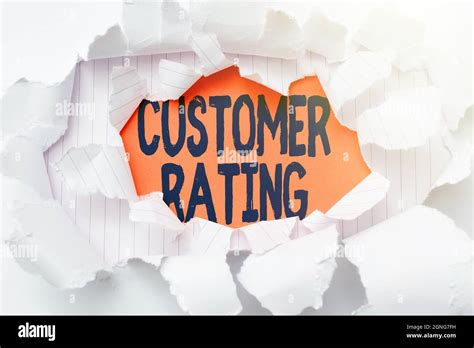 Writing Displaying Text Customer Rating Internet Concept Each Point Of