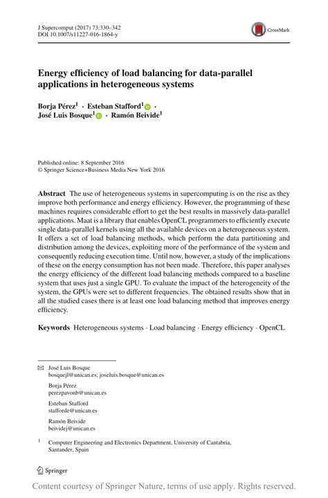 Energy Efficiency Of Load Balancing For Data Parallel Applications In