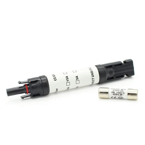 Xinpuguang Mc4 Fuse Connector Inline Fuse Connector 20a Mp 1000 V Dc Male To Female Pv Solar
