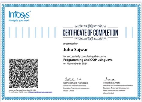 Juhu Sajwar On Linkedin Javaprogramming Certification Coding