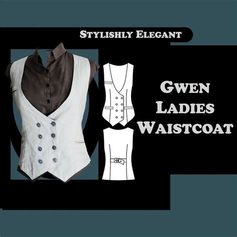 Gwen Ladies Waistcoat Sewing Pattern Etsy Gilet Femme Patrons De Couture Gratuits Couture Mode