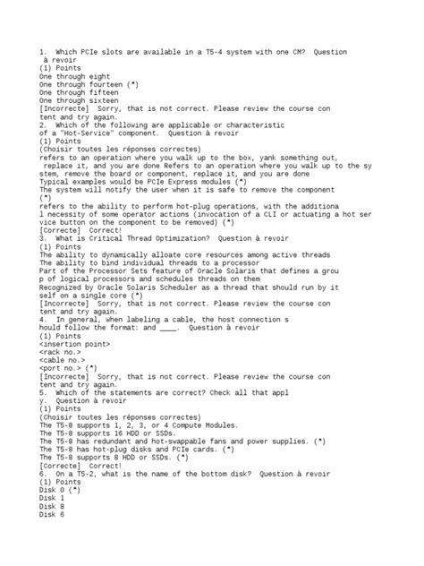 Fdocuments In Assessment For Sparc T5 Installation And Maintenance