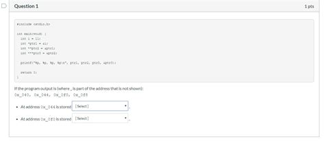 Solved Question 1 1 Pts Include Int Mainvoid Int I