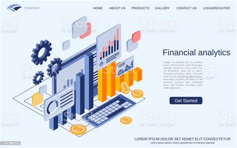 Financial Analytics Vector Concept Stock Illustration Download Image Now Analyzing Big Data