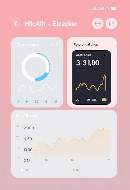 A Web App Interface For A Fitness Tracker With Interactive Charts And Userfriendly Controls