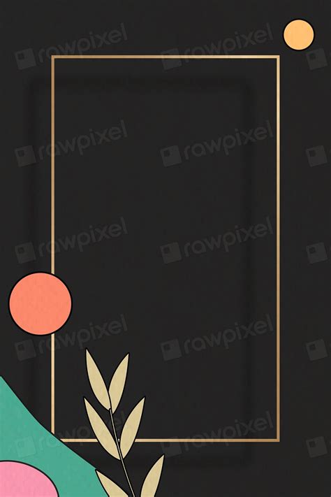 Abstract Botanical Frame Template Vector Premium Vector Rawpixel
