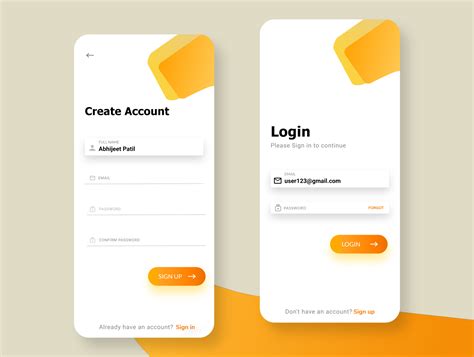 Login Page UI Design For Android By Abhi Patil On Dribbble