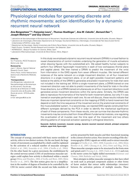 Pdf Physiological Modules For Generating Discrete And Rhythmic
