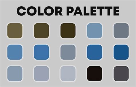 Универсальная сезонная цветовая палитра для дизайна векторная иллюстрация Премиум векторы