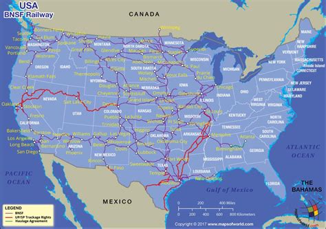 Bnsf Railroad Map Color 2018