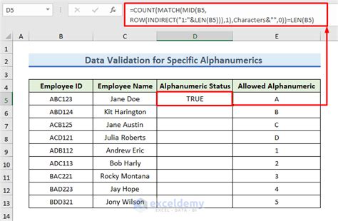How To Perform Data Validation For Alphanumeric Only In Excel