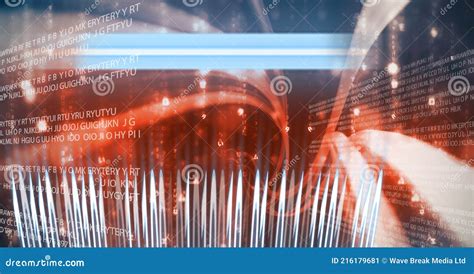 Falling Orange Codes Light Trails Over Computer Code Program Coding And Technology Concept