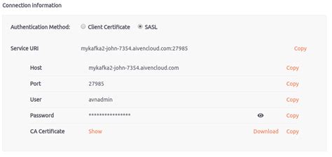 Aiven Kafka Now Supports Sasl Authentication
