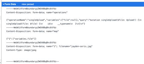 Request Payload Has No File Content · Issue 40 · Jaydensericgraphql Multipart Request Spec
