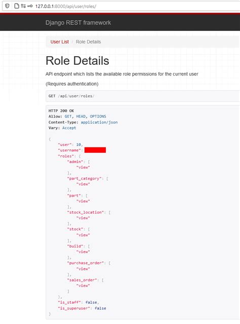InvenTree API InvenTree Documentation