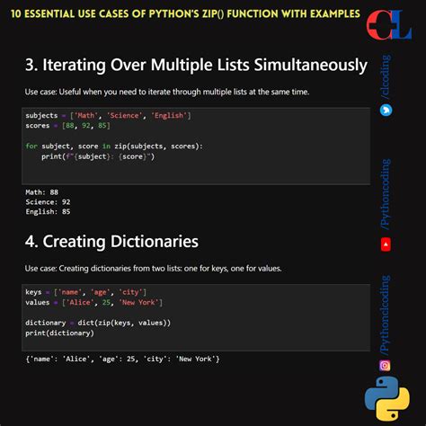 10 Essential Use Cases Of Pythons Zip Function With Examples