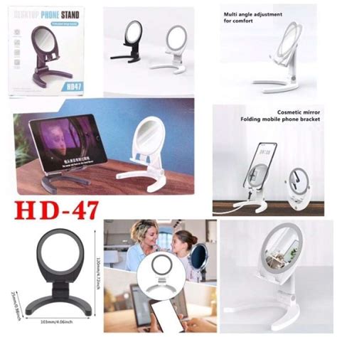 Jual Phone Holder Tempat Dudukan Hp Lipat Folding Desktop With Mirror Hd Di Seller Smartclick
