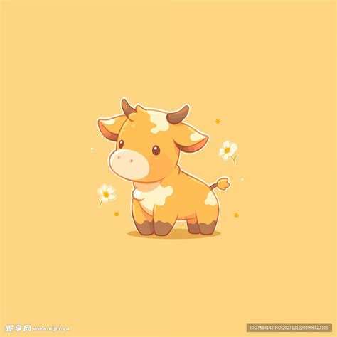 可爱卡通小牛设计图绘画书法文化艺术设计图库昵图网