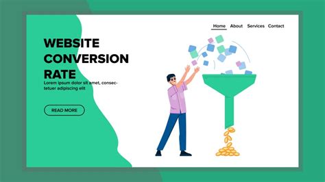 Conversion Website User Flow Royalty Free Vector Image