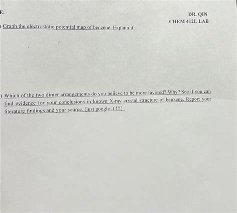 Graph The Electrostatic Potential Map Of Benzene