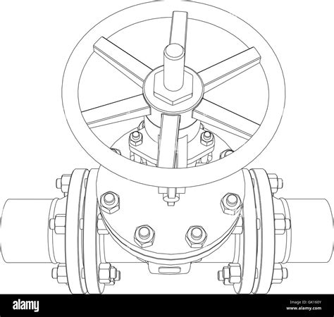 Industrial Valve Vector Rendering Of D Stock Vector Image Art Alamy
