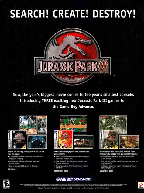 Jurassic Park Iii Park Builder Official Promotional Image Mobygames
