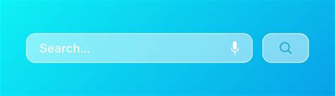 투명한 검색 바 인터넷 브라우저 엔진 검색 박스 주소 바 및 텍스트 필드 Ui 디자인 프리미엄 벡터