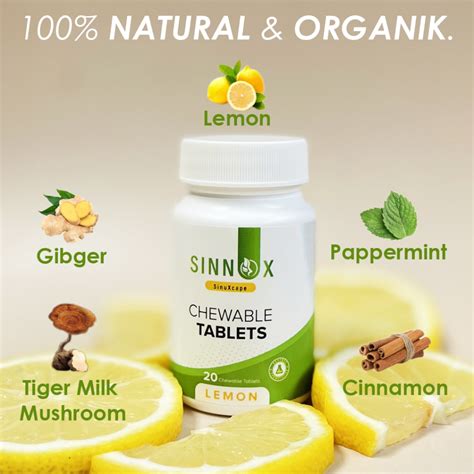 Sinnox Chewable Tablet Suppliment Sinus Resdung Murah Viral And Berkesan Direct Hq Shopee
