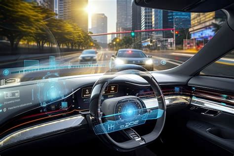 Premium Ai Image Modern Smart Car Technology Intelligent System Using