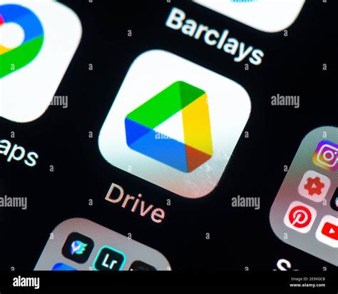 Google Drive App Icon On Apple IPhone Screen Google Drive Is A File Storage And Synchronization