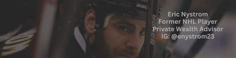 Eric Nystrom Ms Former Nhl Player Private Wealth Advisor Real