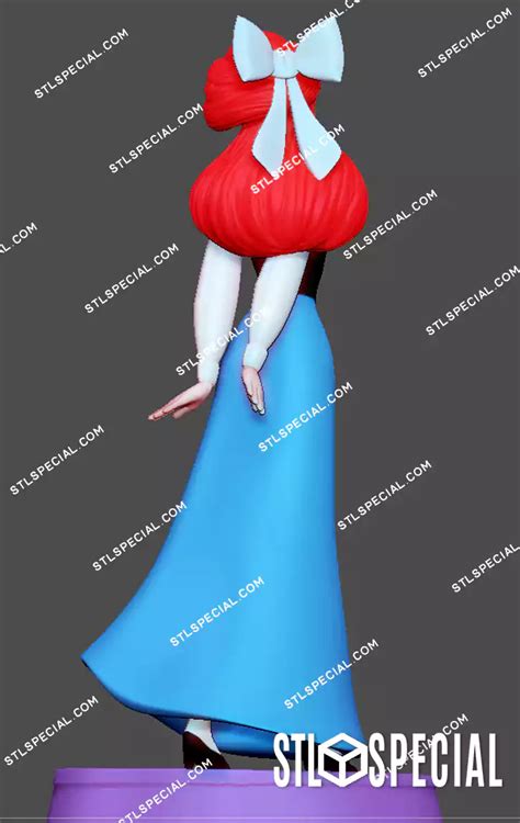 Ariel Blue Dress Basic Stl 3d Model Stlspecial