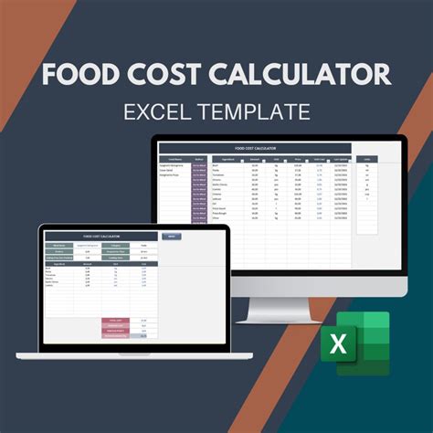Food Cost Calculator Excel Template Recipe Costing And Menu Pricing Etsy