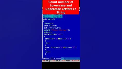 Count Upper Case Lower Case In String In C Part 35 C Programming Shorts Coding Youtube